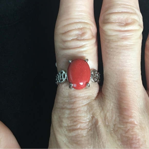 unbranded | Jewelry | Earthy Red Stone Fashion Ring | Poshmark
